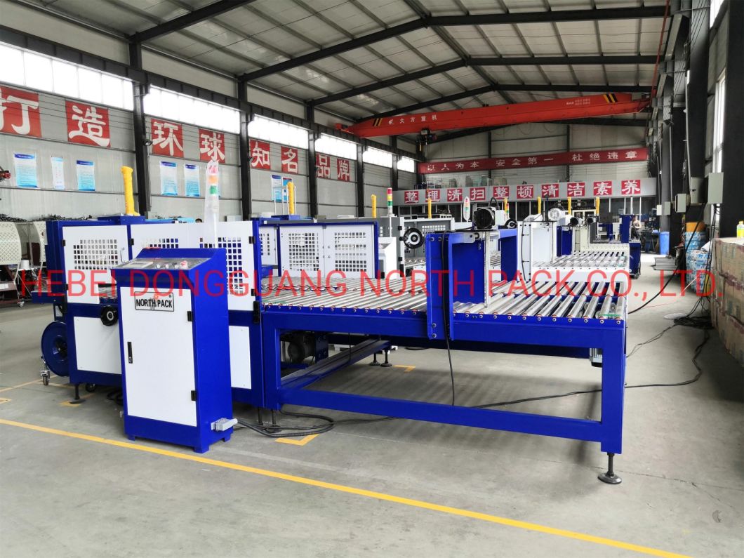 Automatic Corrugated Paper Box PP Blet Tying Bundling Wrapping Machine