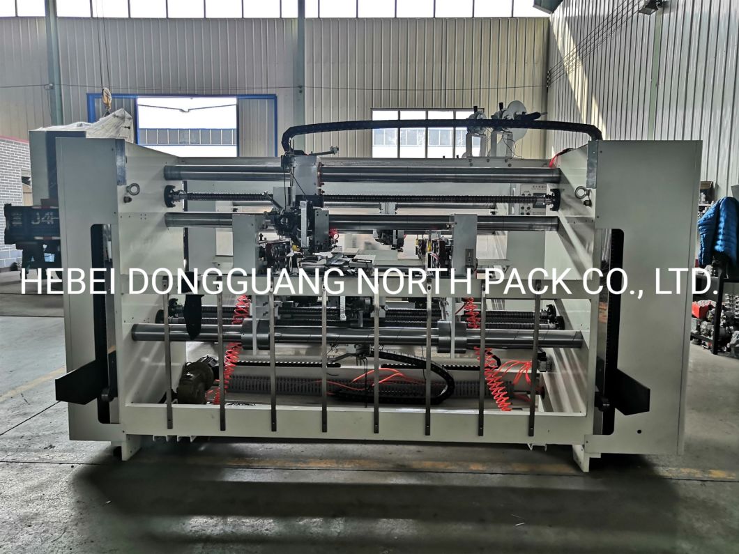 Semi-auto Double Piece Corrutated Paper Stitching Package Machine